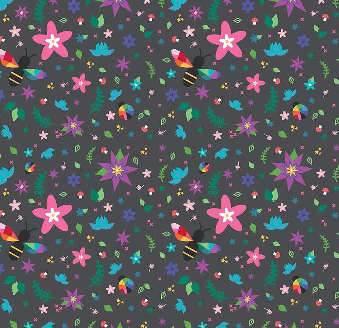 Bloom Main in Charcoal by Kristy Lea for Riley Blake Designs ...