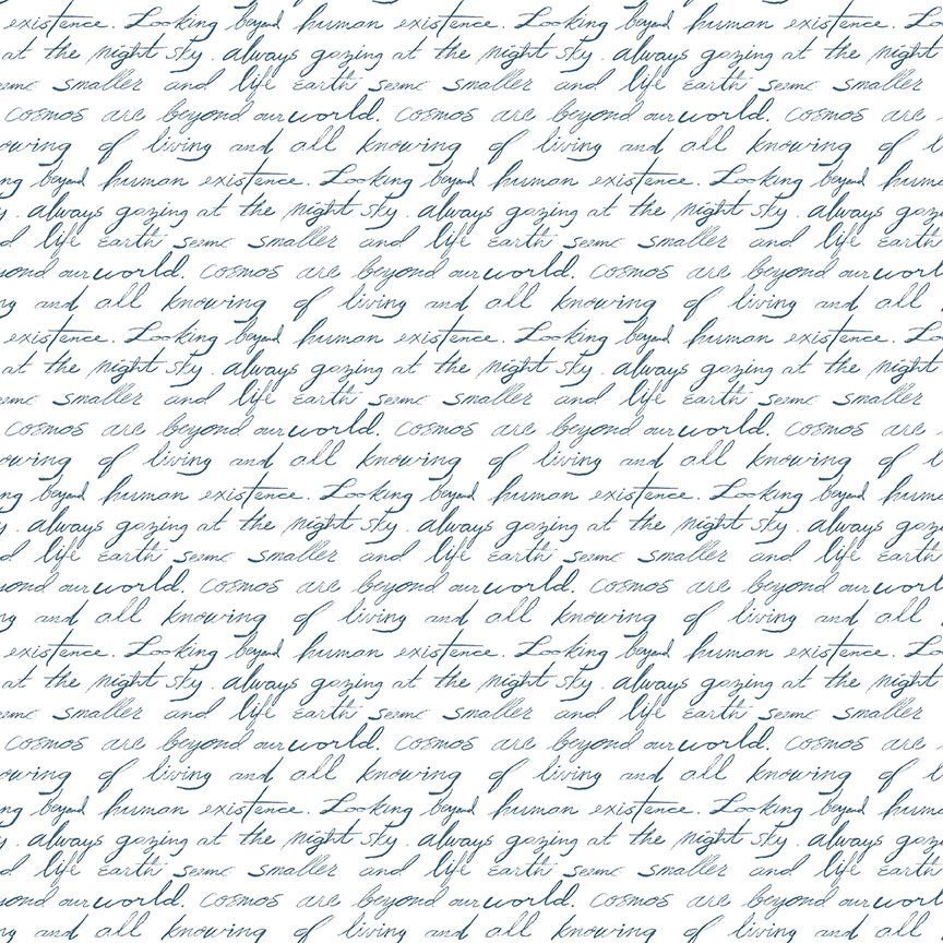 La Luna Script in White by Rae Ritchie for Dear Stella – Moonlight Quilters