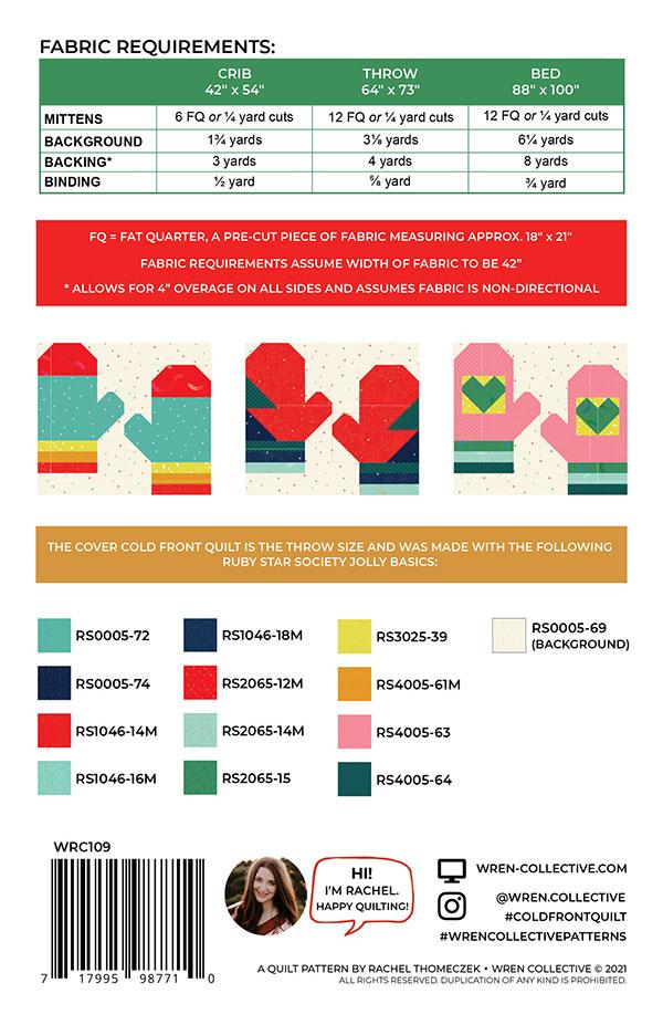 Cold Front Wren Collective Quilt Pattern – Moonlight Quilters