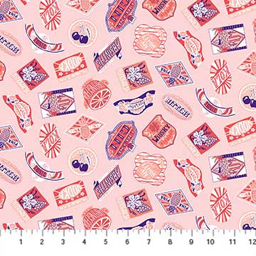 Figo Fabrics CLINK Labels in Pink – Moonlight Quilters