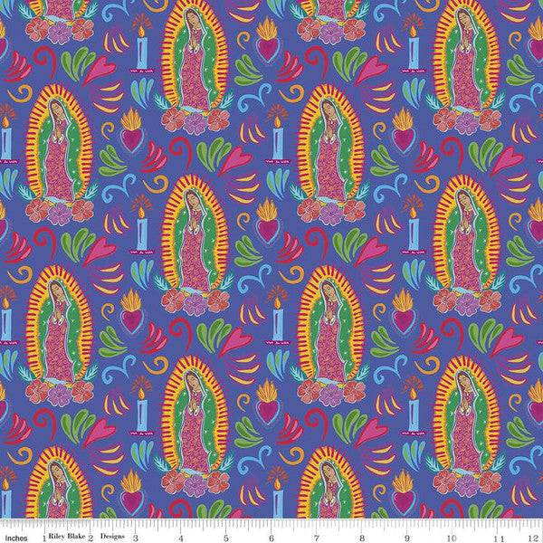 Eleanor Guadalupe in Cobalt by Crafty Chica for Riley Blake Designs ...